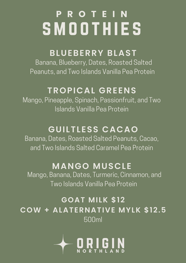 MENU – Origin Northland